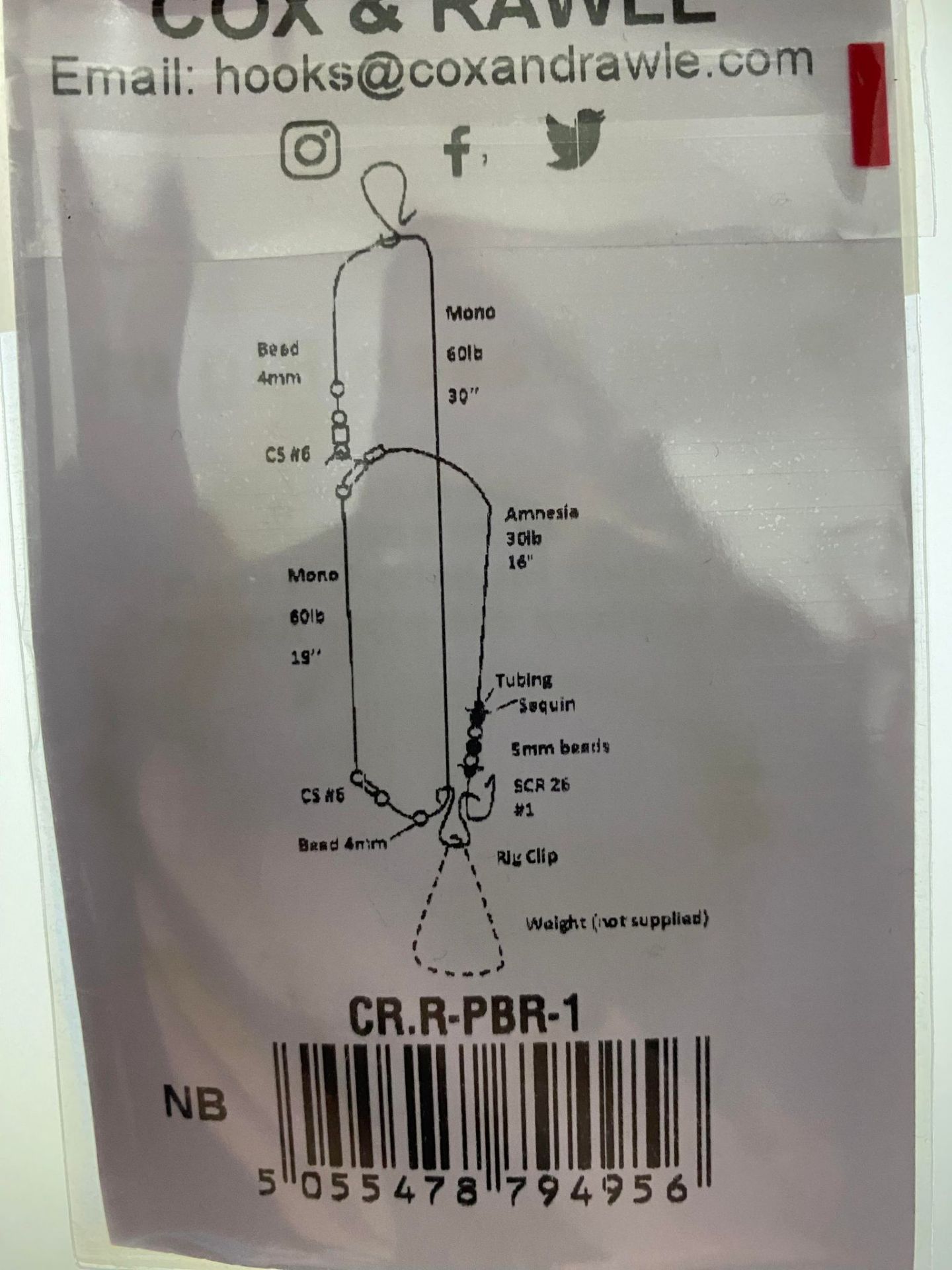 Cox & Rawle Plaice Beach Rig - Size 1 - Angling Centre West Bay